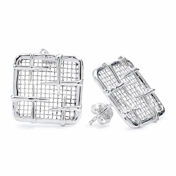 GERMAN KABIRSKI Lightweight Titanium Mesh Earrings