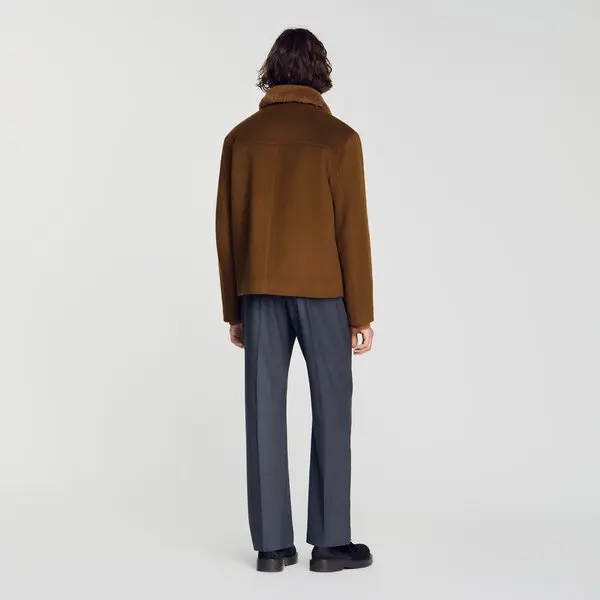 Sandro Classic Fit Wool And Cashmere Jacket