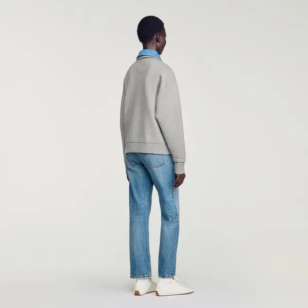 Sandro 2-in-1 Zip Cardigan