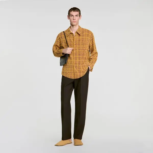 Sandro Shirt With Velvet Flocking