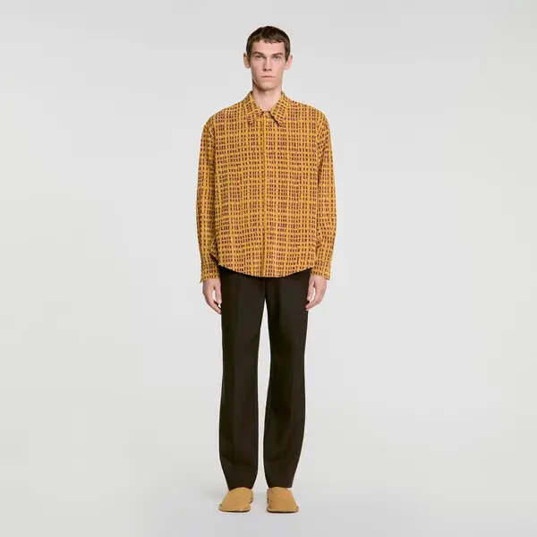 Sandro Shirt With Velvet Flocking