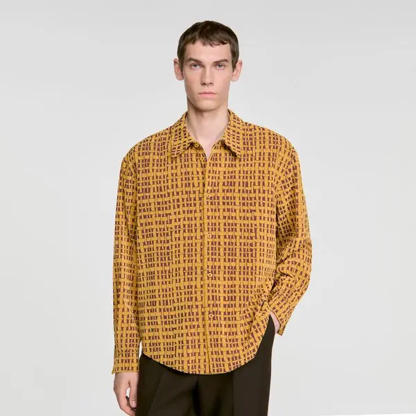 Sandro Shirt With Velvet Flocking