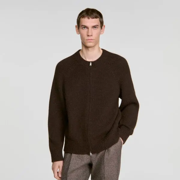 Sandro Zip-up Bomber Cardigan
