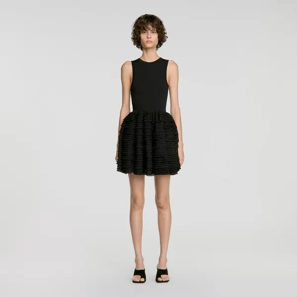 Sandro Short Ruffled Lace Dress