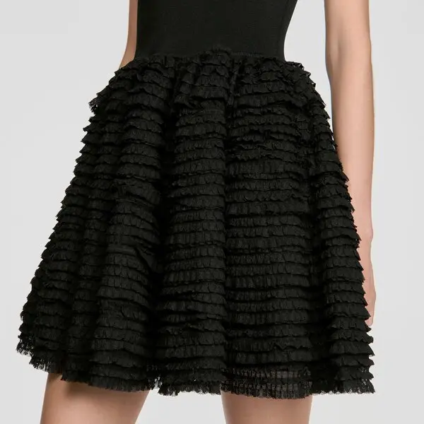 Sandro Short Ruffled Lace Dress