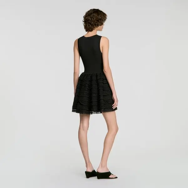 Sandro Short Ruffled Lace Dress