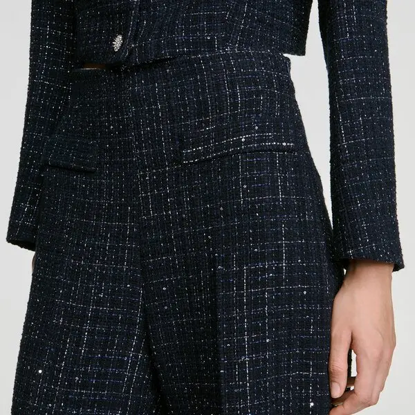 Sandro Decorative Tweed Trousers