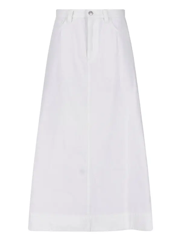 Aspesi Marni Midi Cotton Skirt - White