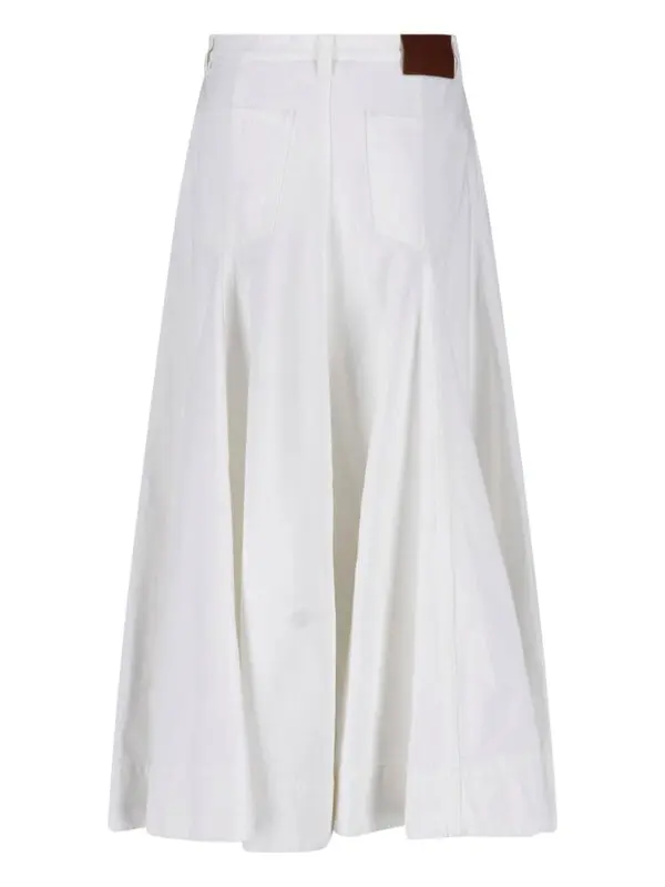Aspesi Marni Midi Cotton Skirt - White