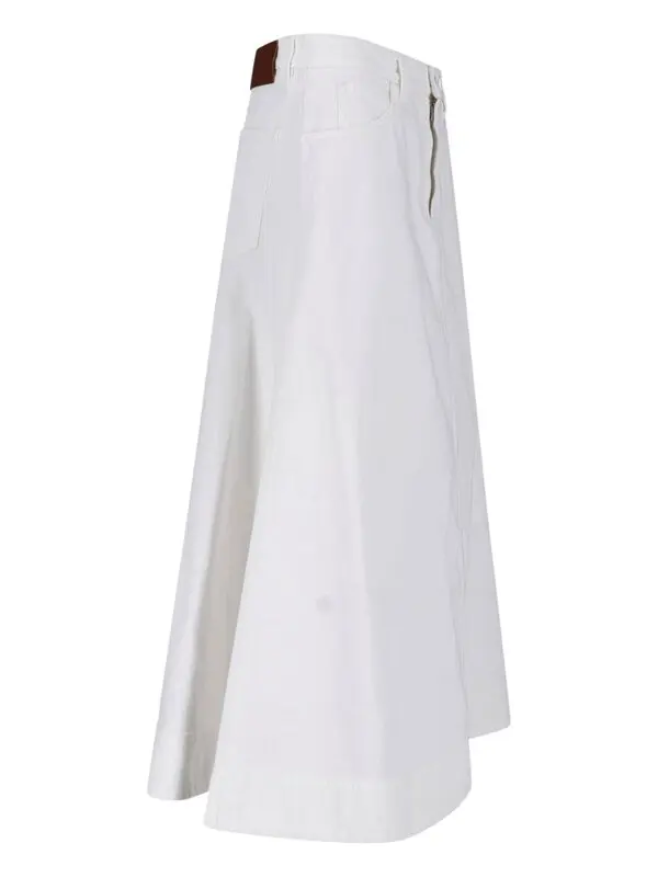 Aspesi Marni Midi Cotton Skirt - White
