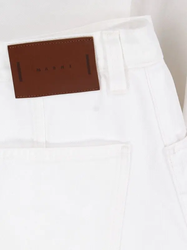 Aspesi Marni Midi Cotton Skirt - White