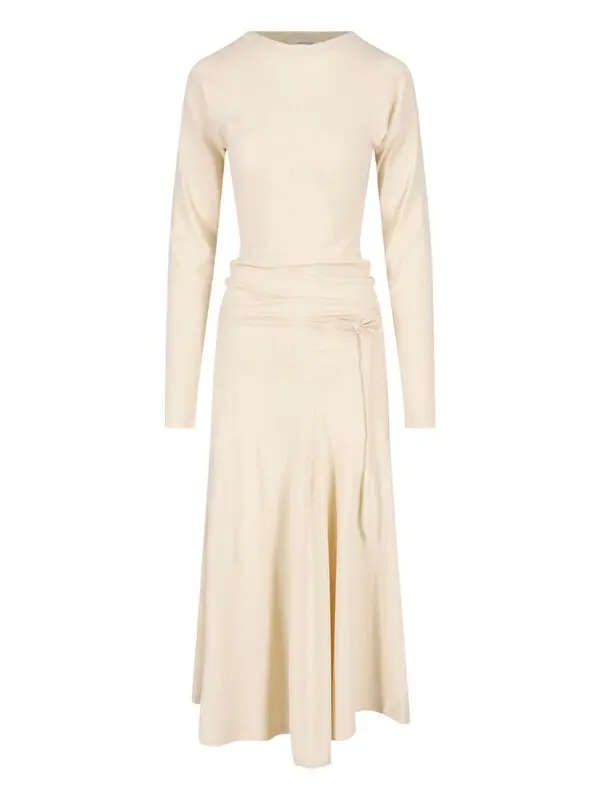 LEMAIRE Maxi Dress In Cotton - Cream