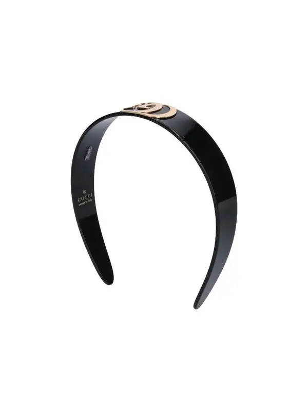 Gucci Gg Resin Headband - Black