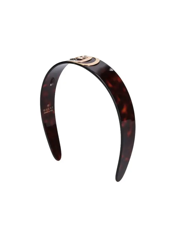 Gucci Gg Resin Headband - Brown