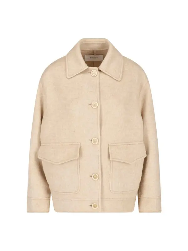 LARDINI Róhe Wool Button Jacket - Beige