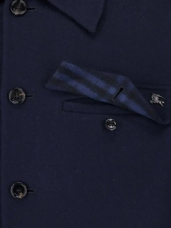 Burberry Róhe Wool Button Jacket - Blue