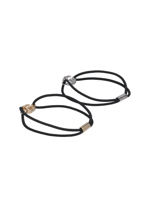 Gucci Gg Marmont Hair Elastics - Black