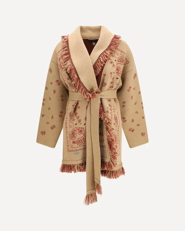 Alanui Icon Jacquard Cardigan With Belt