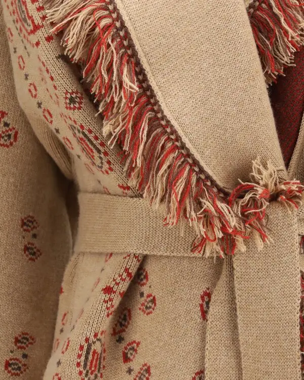 Alanui Icon Jacquard Cardigan With Belt