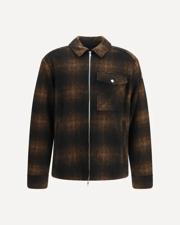 Moncler Ebroidered Flannel Shirt Ale
