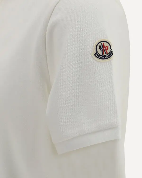 Moncler Cotton Piqué Polo Hirt With Logo
