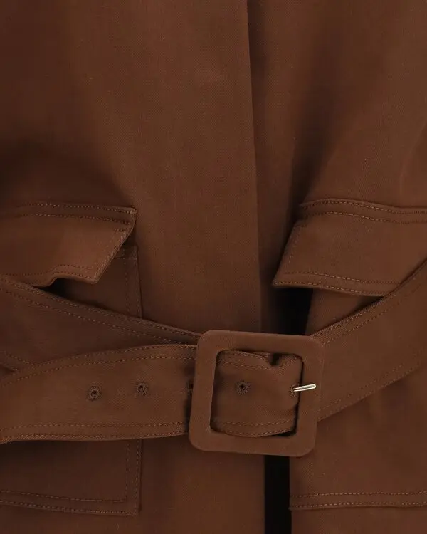 Fabiana Filippi Short Jacket With Belt And Suede Details
