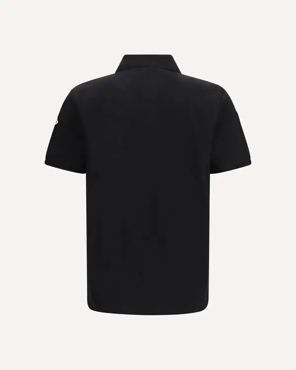 Moncler Cotton Piqué Polo Hirt With Logo