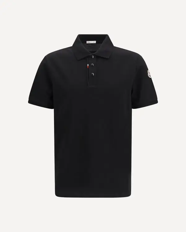Moncler Cotton Piqué Polo Hirt With Logo