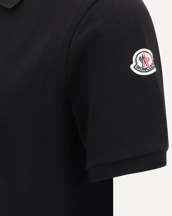 Moncler Cotton Piqué Polo Hirt With Logo