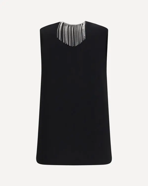 Max Mara Faglia V-neck Top With Crystals