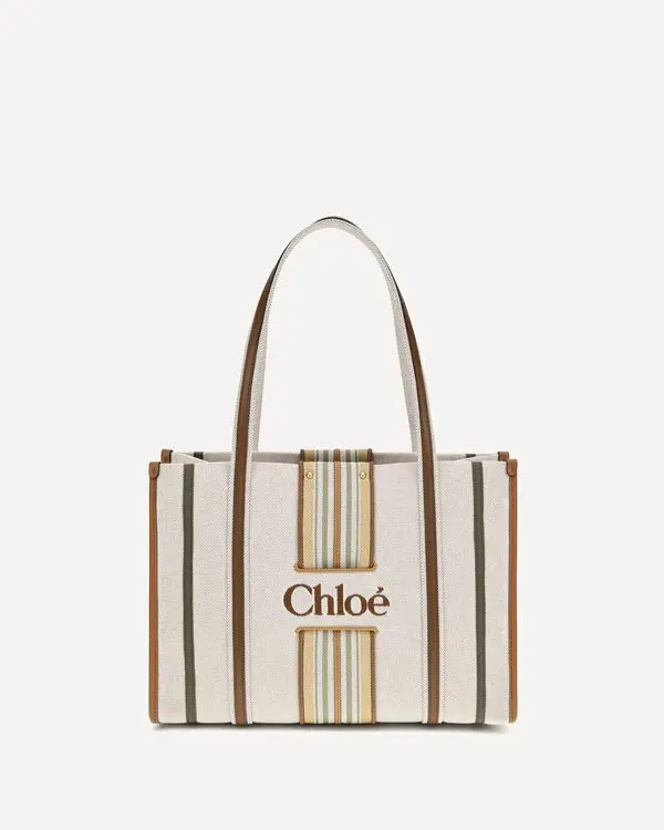 Chloé Woody Loop Canvas Tote Bag
