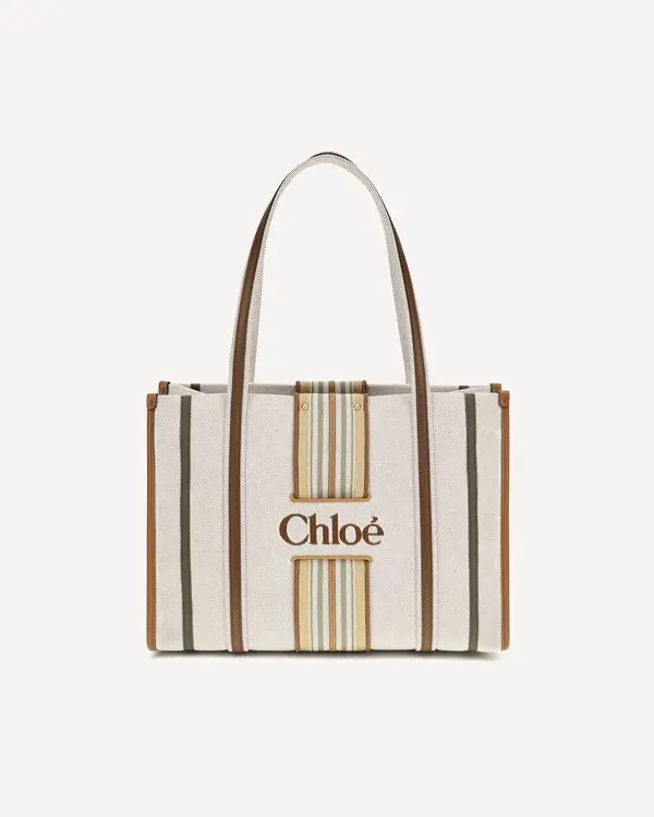 Chloé Woody Loop Canvas Tote Bag