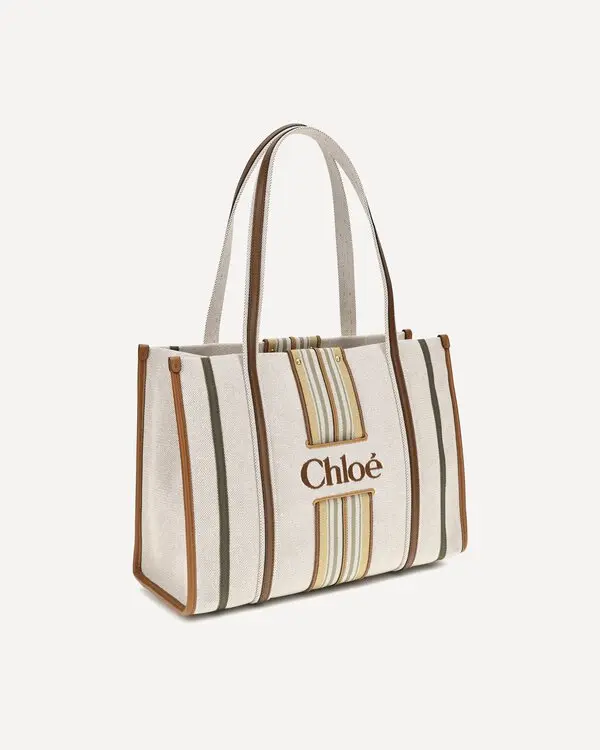 Chloé Woody Loop Canvas Tote Bag