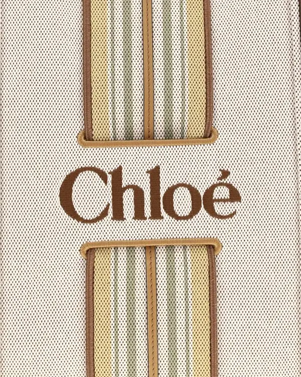 Chloé Woody Loop Canvas Tote Bag