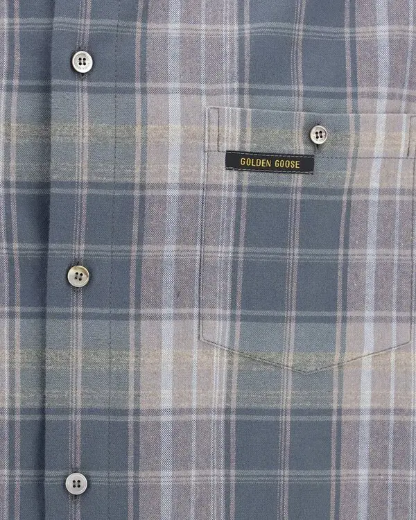 GOLDEN GOOSE Journey Checked Hirt