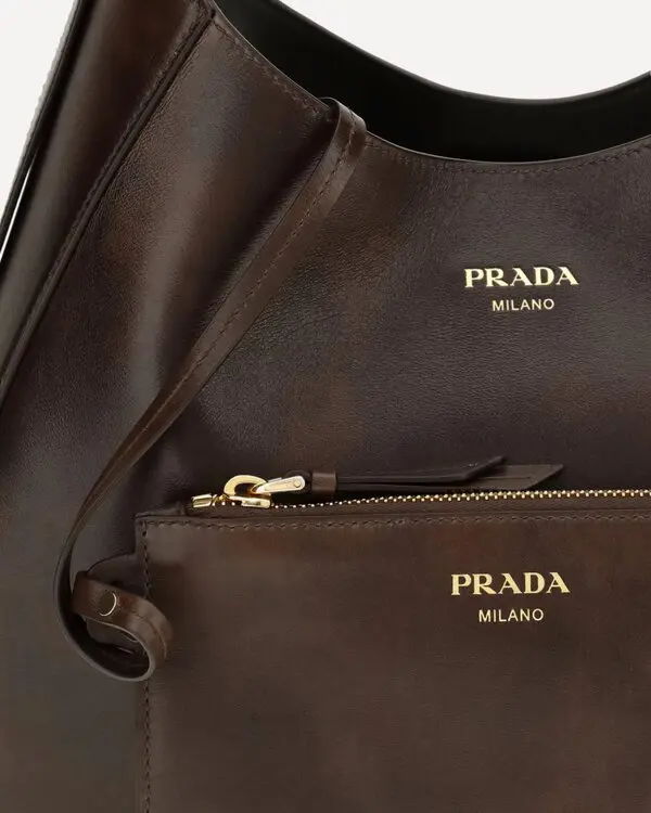 Prada Boogie Medium Leather Shoulder Bag