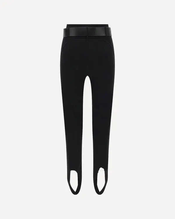 SELF-PORTRAIT Stretch Jersey Leggings With Belt Feale