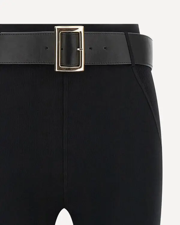 SELF-PORTRAIT Stretch Jersey Leggings With Belt Feale