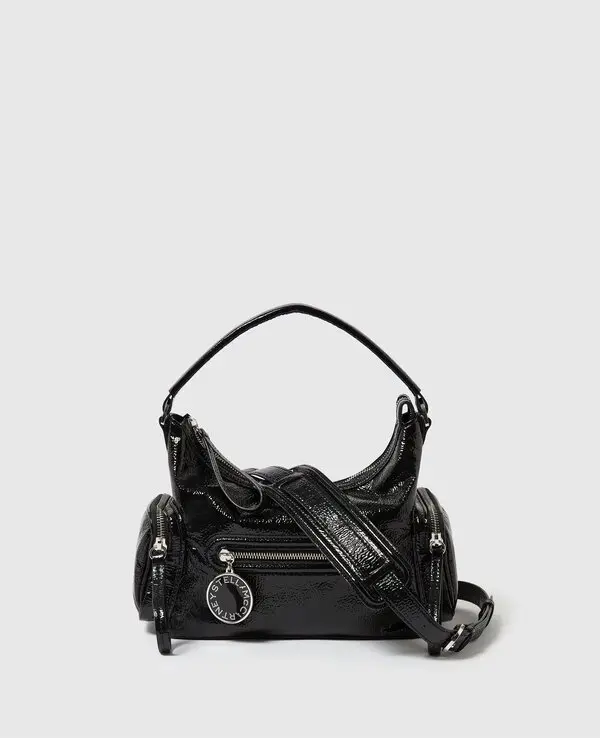 Stella McCartney Dartmoor Cracked Patent Crossbody Bag - Black