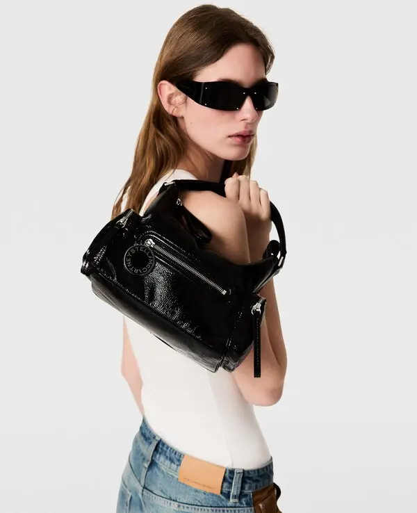 Stella McCartney Dartmoor Cracked Patent Crossbody Bag
