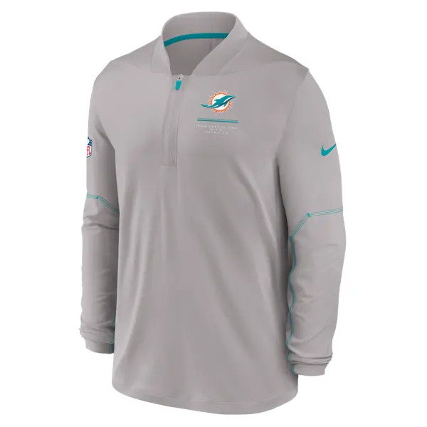 Nike Miami Dolphins Sideline Dri-fit Nfl 1/2-zip Top