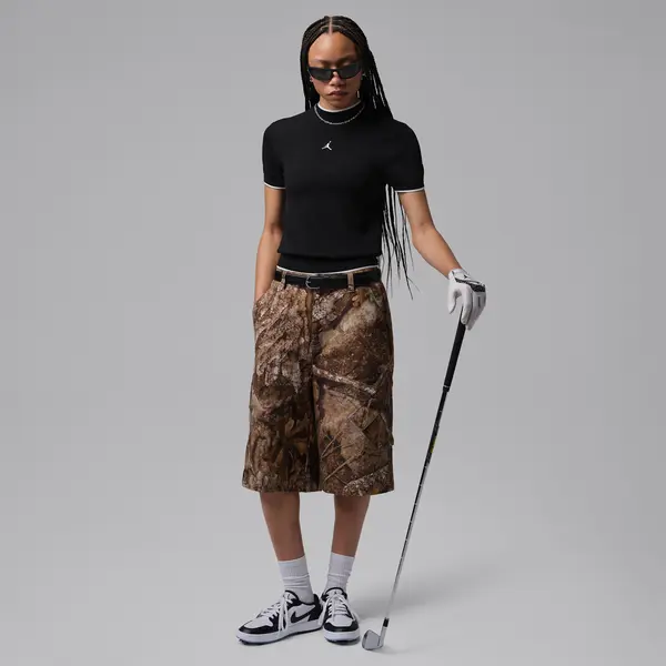 JORDAN Sport Mock-neck Golf Top - Black