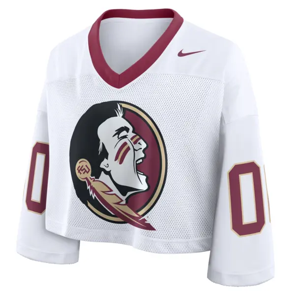 Nike Florida State Logo Dri-fit College Cropped Jersey - White