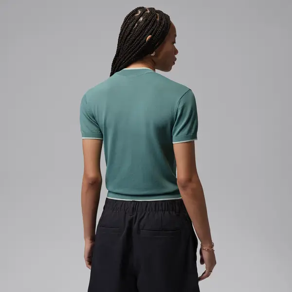 JORDAN Sport Mock-neck Short-sleeve Golf Top - Green