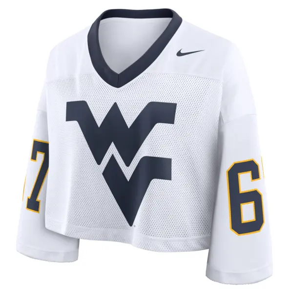 Nike West Virginia Logo Dri-fit College Cropped Jersey - White