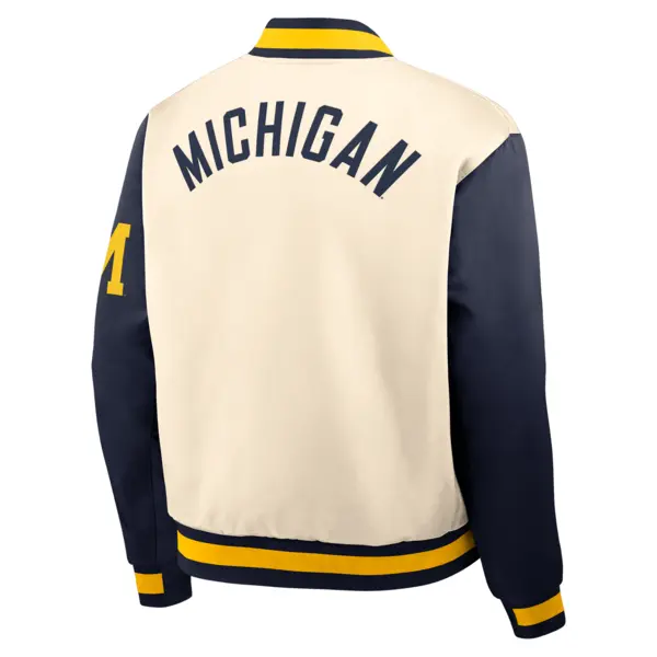 Nike Michigan Legacy College Full-snap Bomber Jacket - Brown