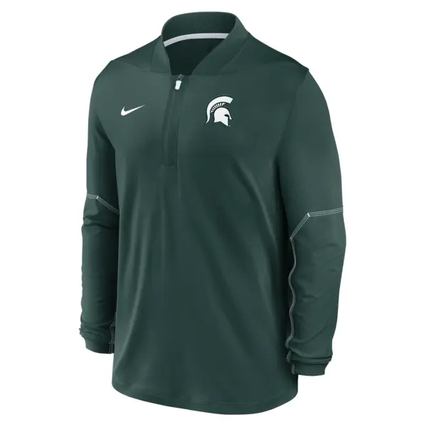 Nike Michigan State Sideline Dri-fit College 1/2-zip Top - Green