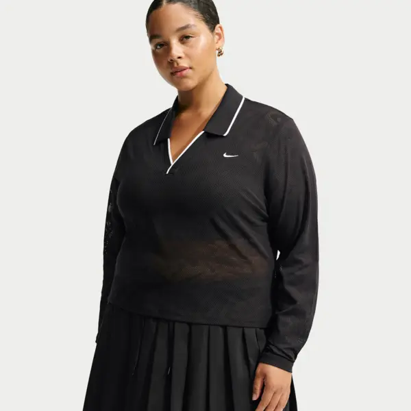 Nike Chill Lace Tight Mod-cropped Long-sleeve Top - Black