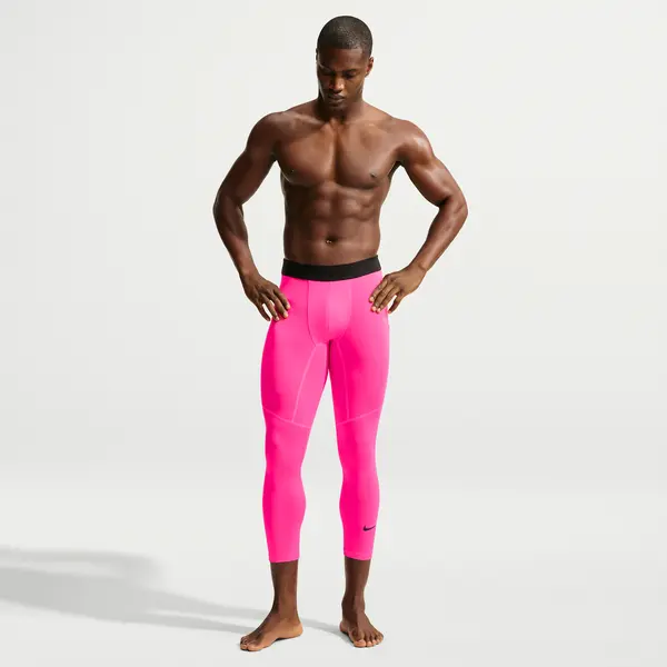 Nike Pro Dri-fit 3/4-length Fitness Tights - Pink