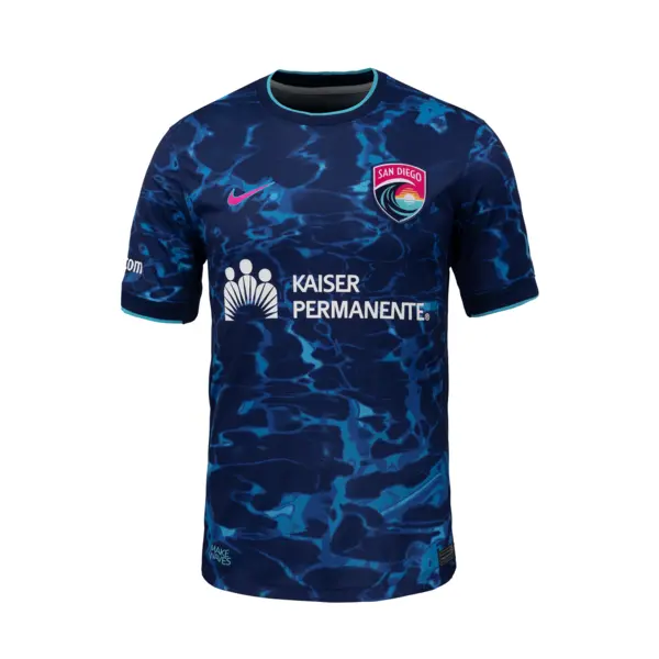 Nike San Diego Wave Fc Stadium Edition Dri-fit Replica Jersey - Blue